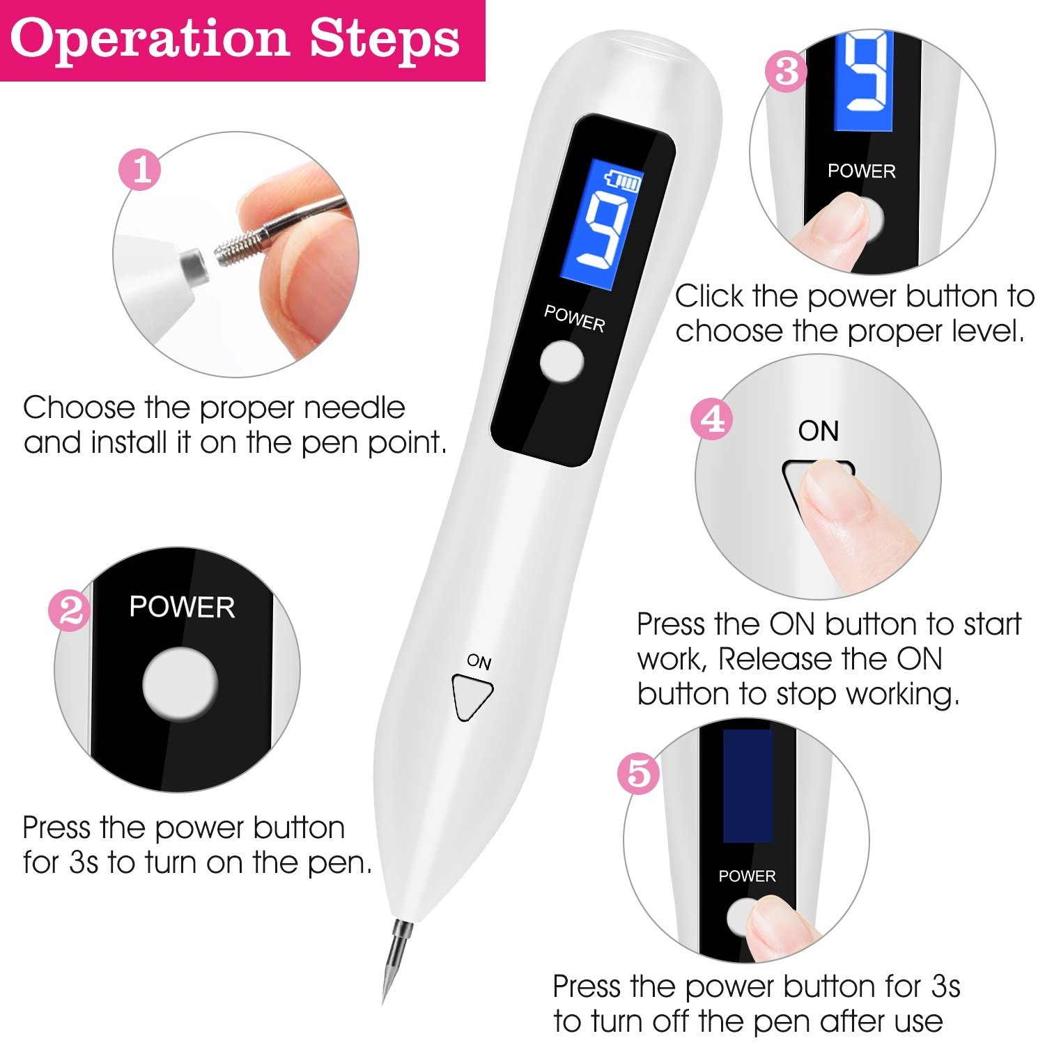 Skin Tag Repair Kit Portable Beauty Equipment Multi-Level with Home ...